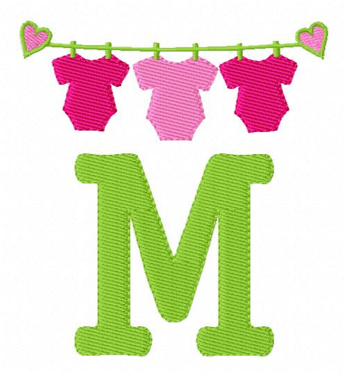 Sweet Baby Girl Monogram Set - Joyful Stitches