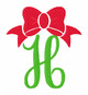 Bow Monogram Embroidery Design Font Set - Joyful Stitches