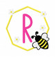 Honeycomb Bee Monogram Set - Joyful Stitches