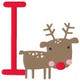 Festive Fun Red Nosed Reindeer Monogram Embroidery Designs - Joyful ...