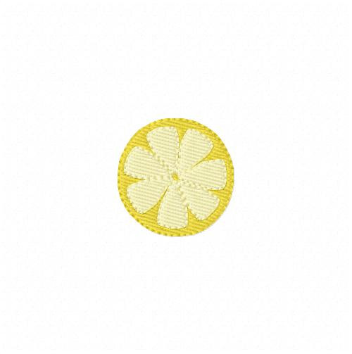 Lemon Slice Embroidery Design 2 Sizes - Joyful Stitches