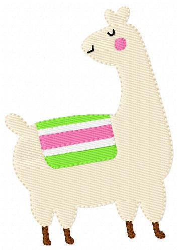 Llama Machine Embroidery Design - Joyful Stitches