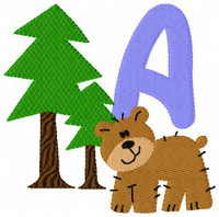 Bear Fun Monogram Set - Joyful Stitches