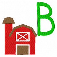 Farm Living Barn Monogram Machine Embroidery Font Design Set - Joyful ...
