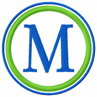 Double Circle Monogram Embroidery Font Design Set - Joyful Stitches