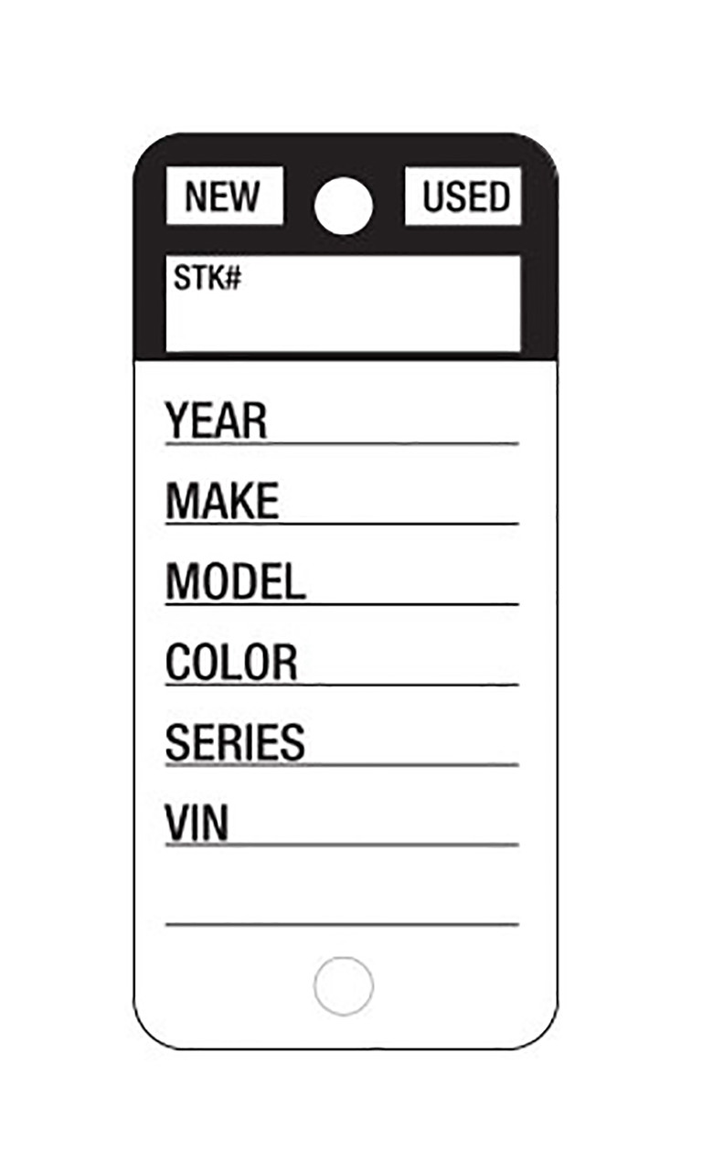 Black Top Stripe Key Tags