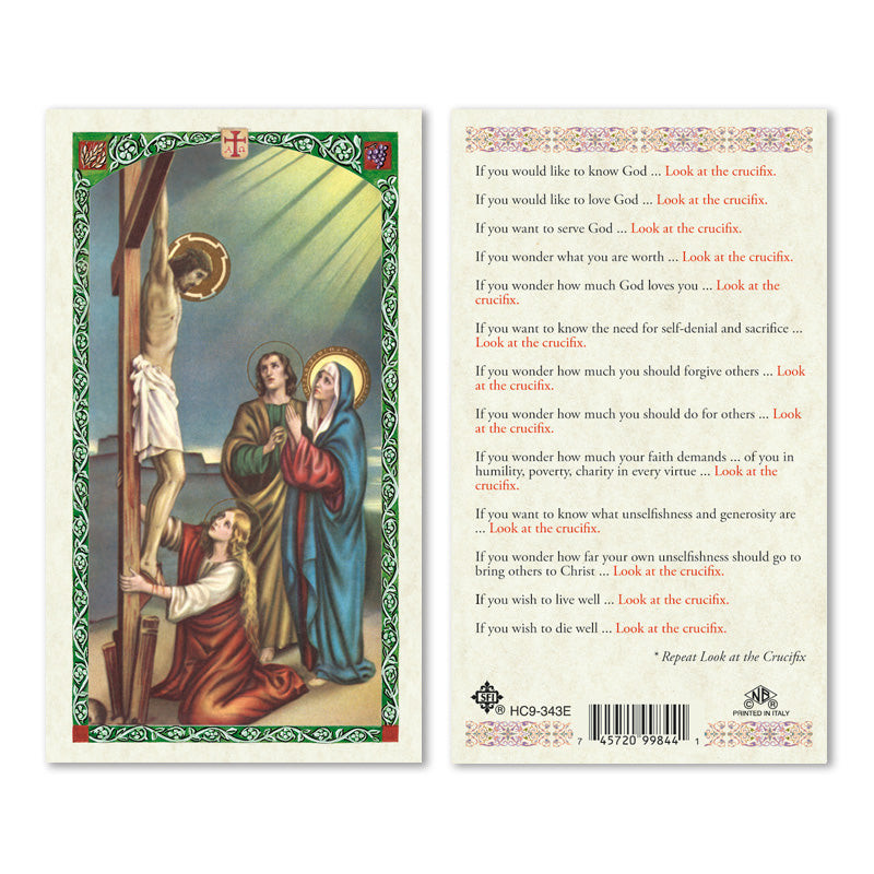 Crucifix Prayer Laminated Prayer Cards (Pack of 25) - Catholic Online ...