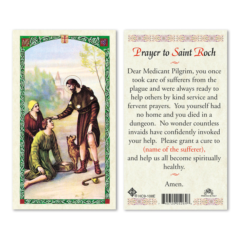 St. Roch Laminated Prayer Cards (Pack of 25) - Catholic Online Shopping ...