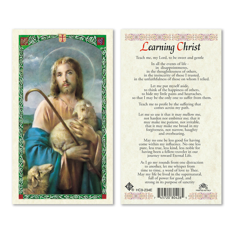 Learning Christ Laminated Prayer Cards (Pack of 25) - Catholic Online ...