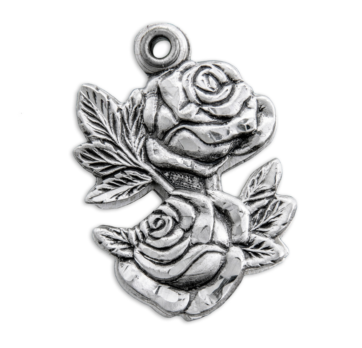 Sterling Silver Double Rose Bud Triple Slide Medal - Catholic Online ...