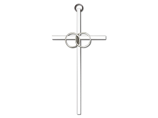 Wedding Rings Cross - 6 Inch