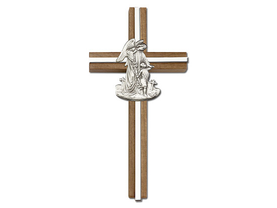 Guardian Angel Wall Cross - 6 Inch