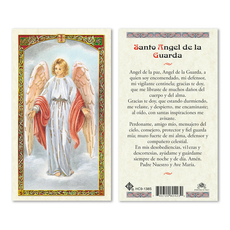Novena A Nuestro Angel De Guardia Spanish Laminated Prayer Cards (Pack ...
