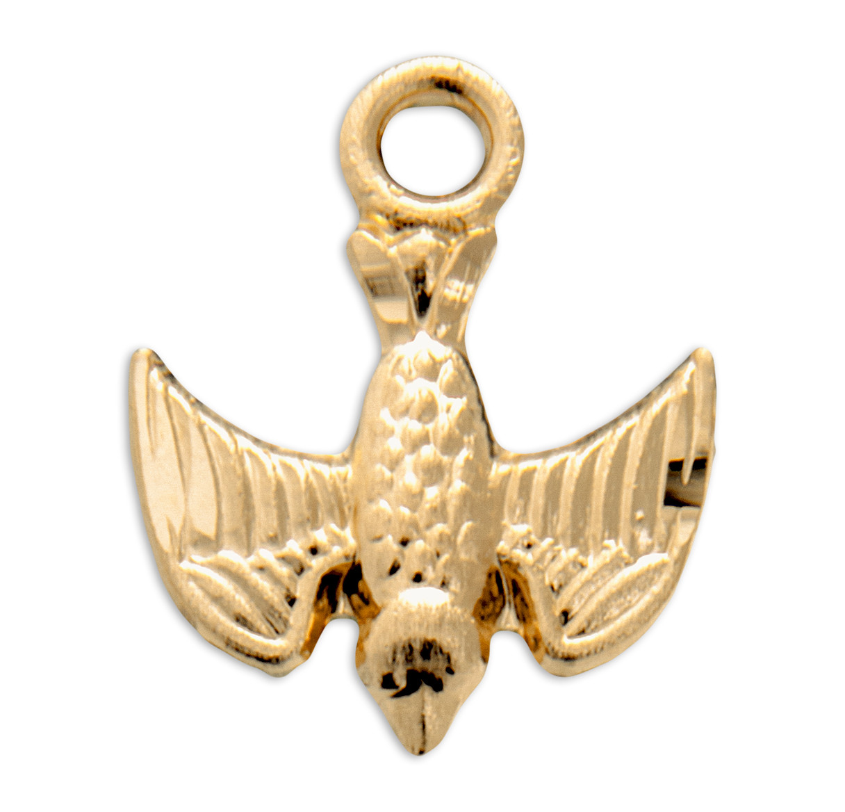 Holy Spirit Gold Over Sterling Silver Medal - Catholic Online Shopping