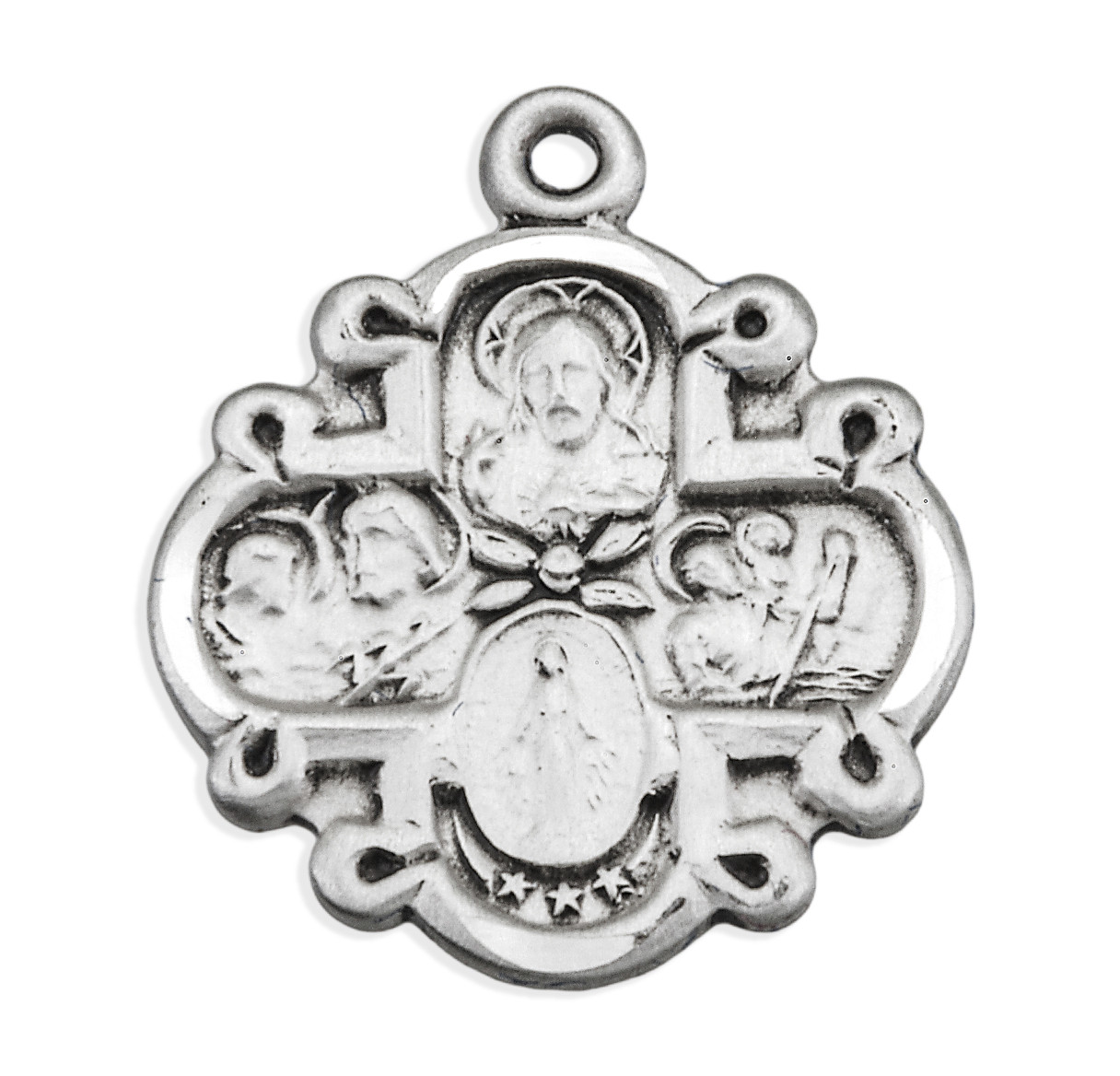 Sterling Silver 4-Way Medal - Catholic Online Shopping