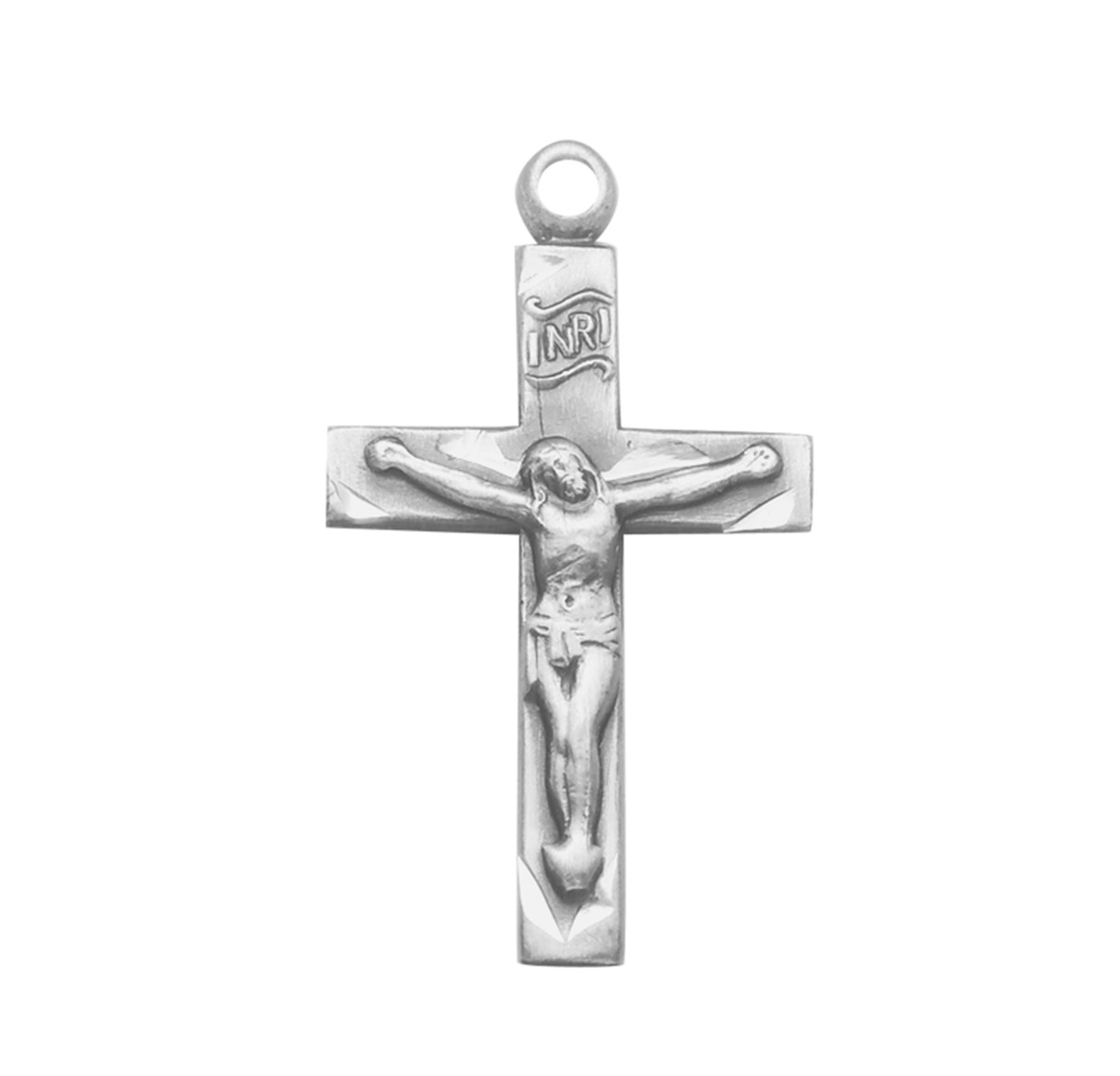 Basic Narrow Sterling Silver Crucifix - Catholic Online Shopping