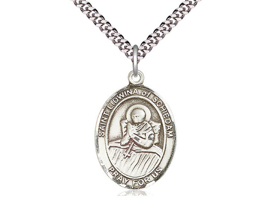 St. Lidwina of Schiedam - Oval Patron Saint Series