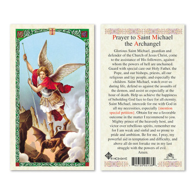 St. Michael Laminated Prayer Cards (Pack of 25) - Catholic Online ...