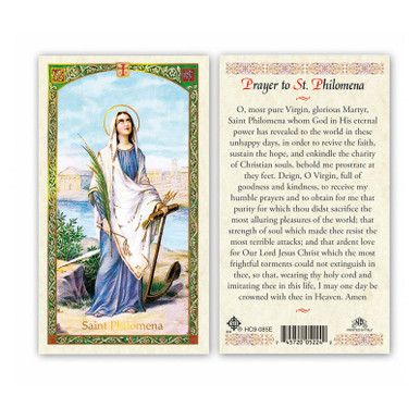 St. Philomena Laminated Prayer Cards (Pack of 25) - Catholic Online ...
