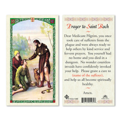 St. Roch Laminated Prayer Cards (Pack of 25) - Catholic Online Shopping ...