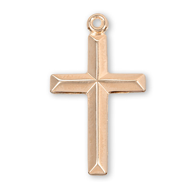 Gold Over Sterling Silver Angle Edged Cross - Catholic Online Shopping ...