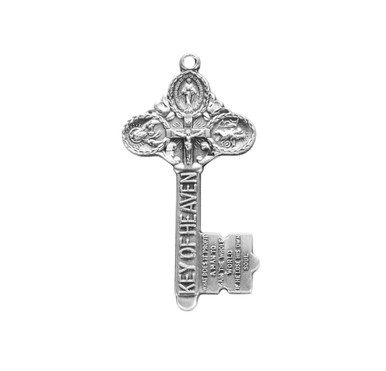 Sterling Silver Key of Heaven Medal - Catholic Online Shopping - World ...