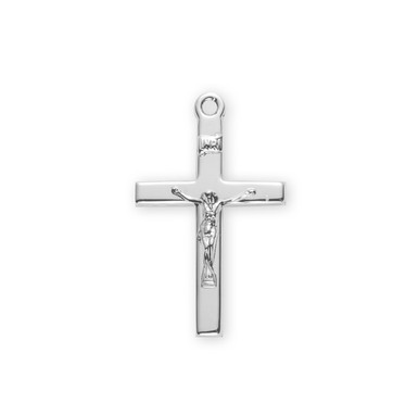 Sterling Silver High Polished Basic Crucifix - Catholic Online Shopping