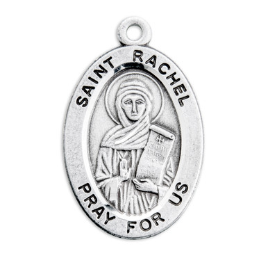 Patron Saint Rachel Oval Sterling Silver Medal - Catholic Online ...