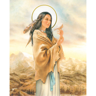 SAINT KATERI TEKAKWITHA CARDED 8x10 PRINT FOR FRAMING - Catholic Online ...