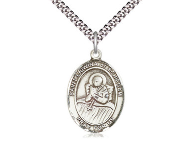 St. Lidwina of Schiedam - Oval Patron Saint Series
