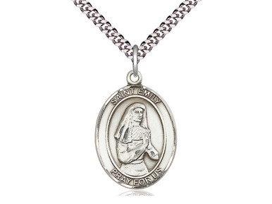St. Emily de Vialar - Oval Patron Saint Series