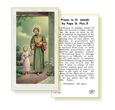 Saint Joseph Holy Card