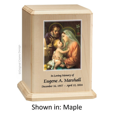 Holy Family Maple Wood Urn - Catholic Online Shopping - World's ...
