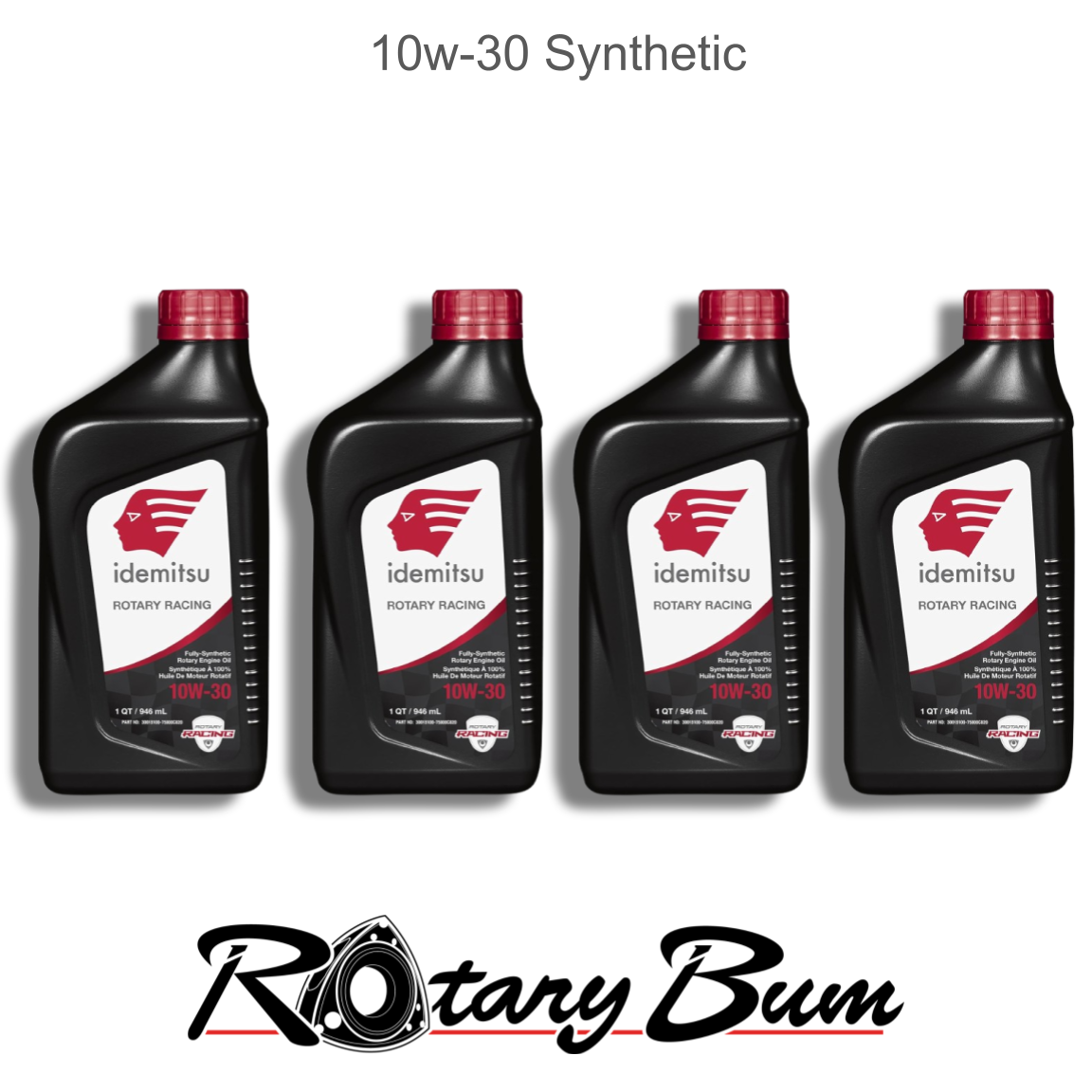 Idemitsu 10W-30 Full Synthetic Rotary Engine Oil - 4 qt. pack