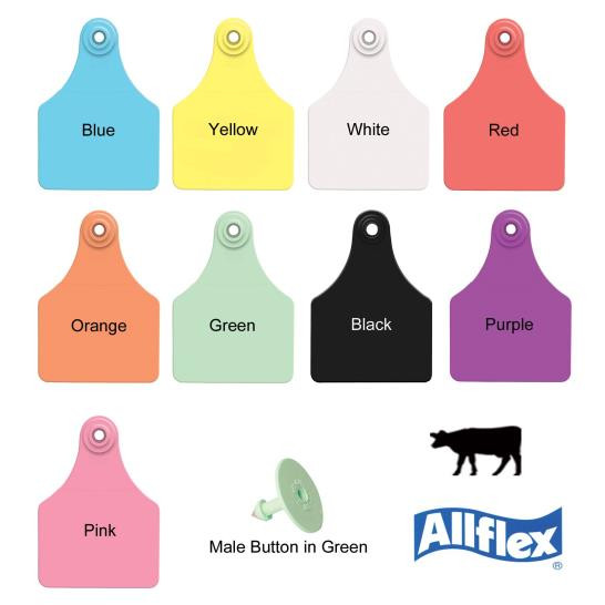 Allflex Medium Ear Tag Complete Blue 25 Pk - 100 Mile Feed & Ranch ...