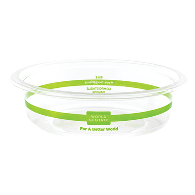 8 oz Round Deli Container, Clear PLA - World Centric