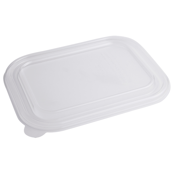 Lid - 10x7.5" Fiber Containers, Clear PLA - World Centric