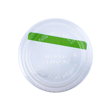 Lid - 2-3 oz Cold Cups, Clear PLA, Stripe - World Centric