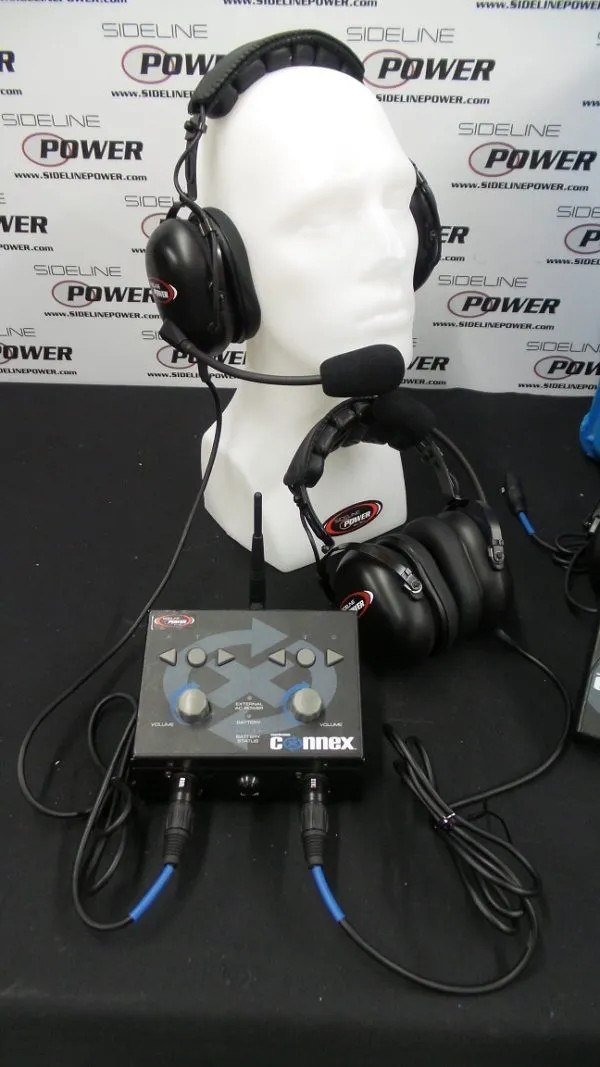 CoachComm Connex Headsets – 2 up 4 down setup (Black)
