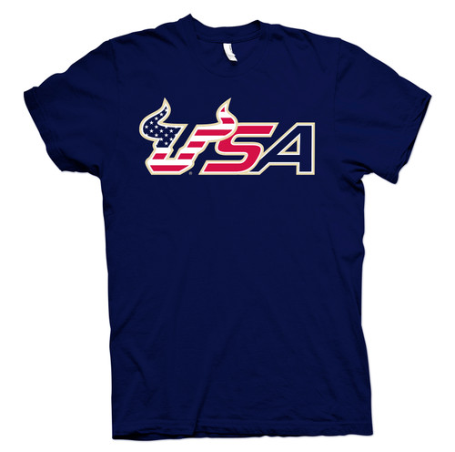 USF Logo USA Navy Shirt - South Florida Strong