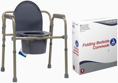 Dynarex Folding Bedside Commode 10372