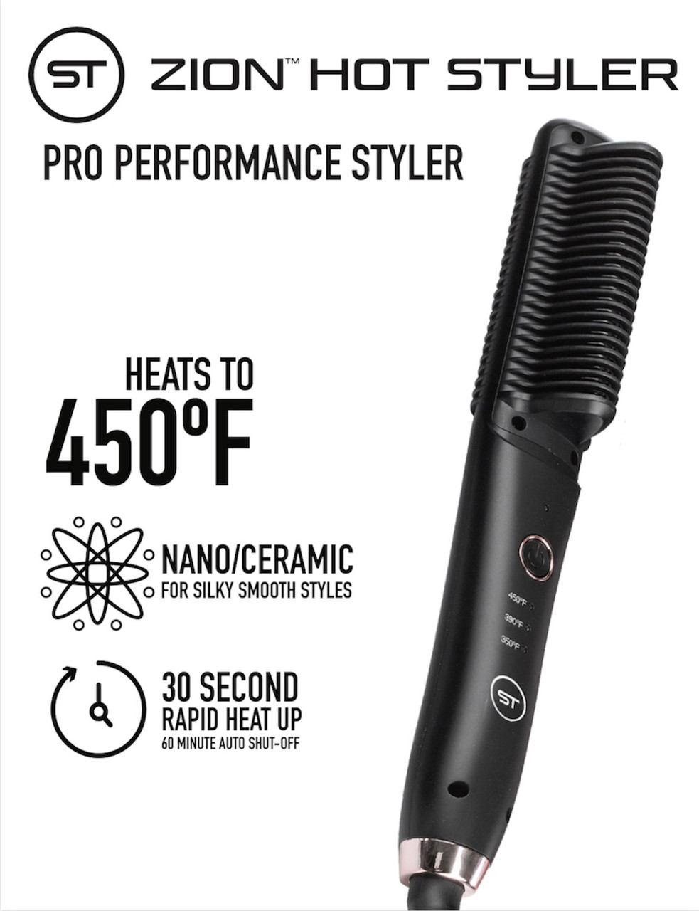 Zion Hot Styler Comb - Brushes & More Beauty Supply