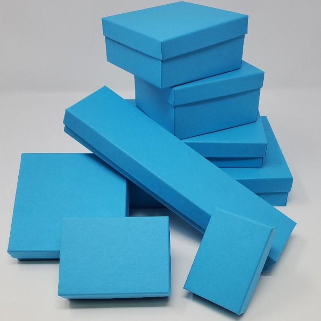 2-7/16 x 1-5/8 x 13/16 Blue Jazz Jewelry Boxes