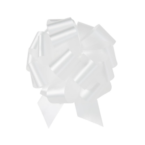 White 5 1/2" x 18 Loop Perfect Bows/25CT - Mid Atlantic Packaging