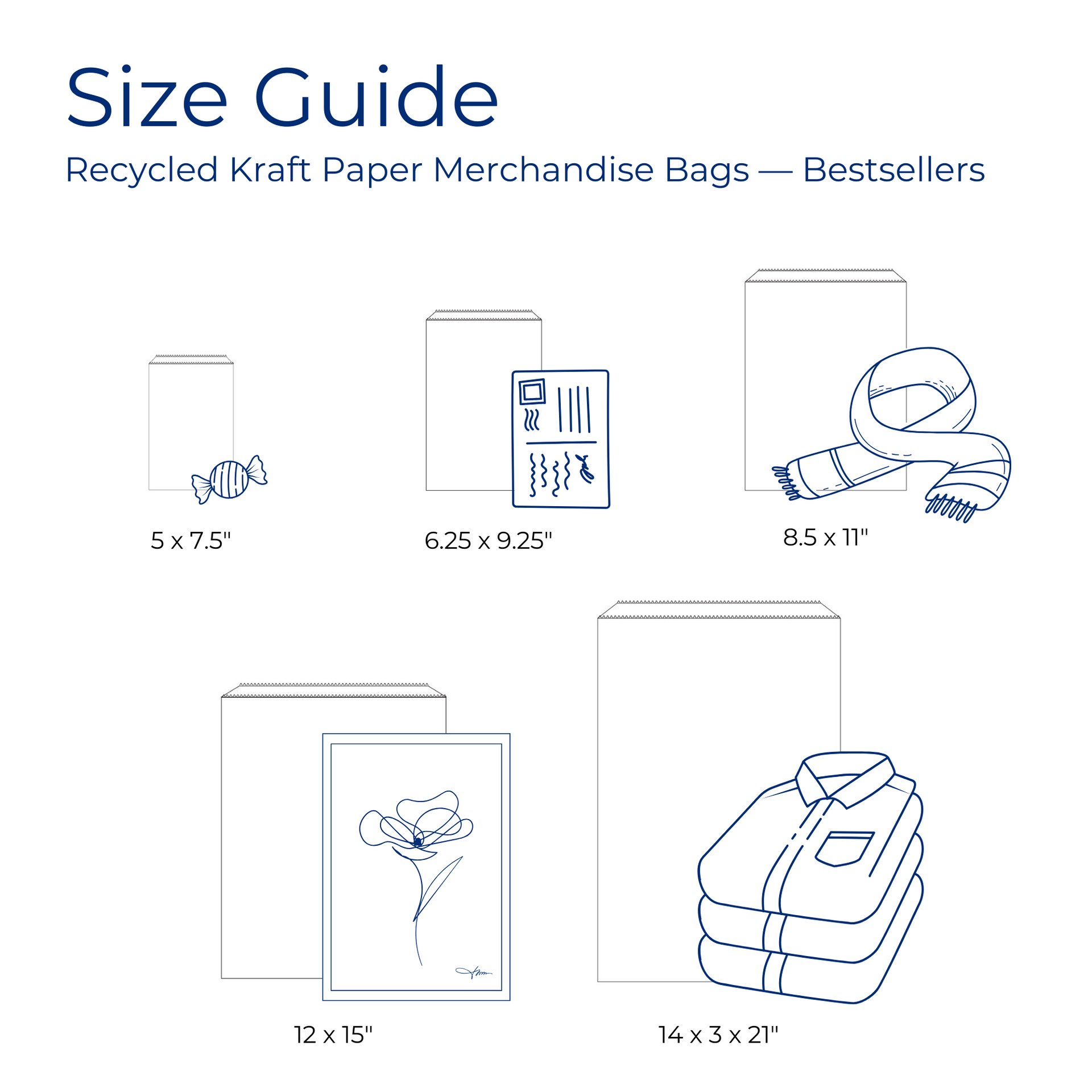Recycled Kraft Paper Merchandise Bags - Mid Atlantic Packaging