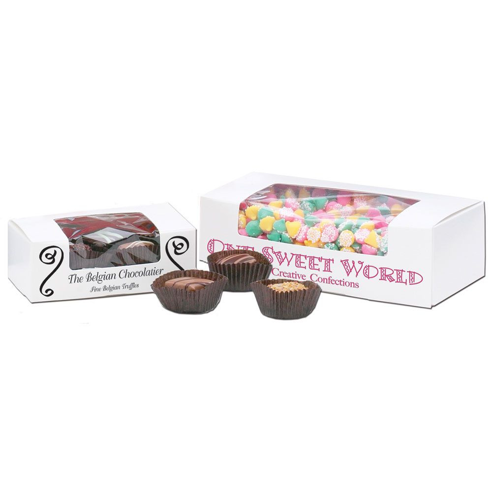 One Piece Window White Candy Boxes - Mid Atlantic Packaging