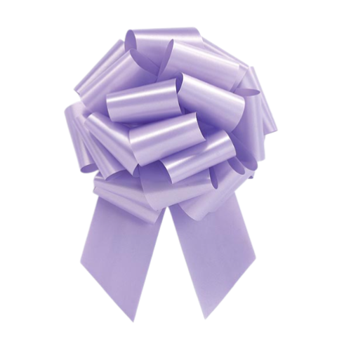 *LAVENDER PULL BOW ON A REEL 4 IN X 18 LOOPS CT50 - Mid Atlantic Packaging