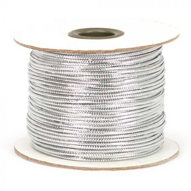 Metallic Silver ElasticCord-500 yds. - Mid Atlantic Packaging