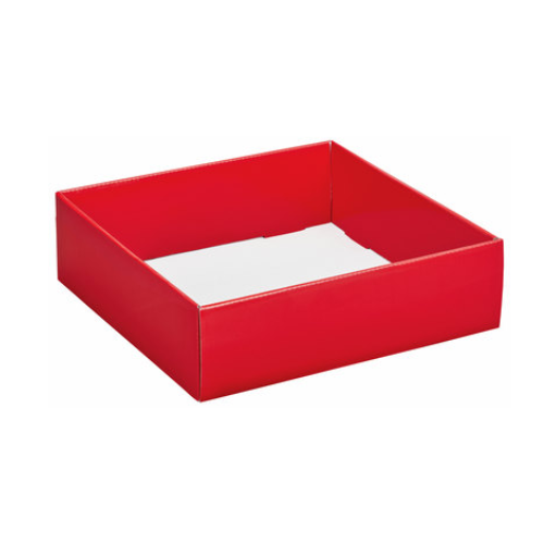 10x10x3" Red Decorative Tray - 6ct - Mid Atlantic Packaging