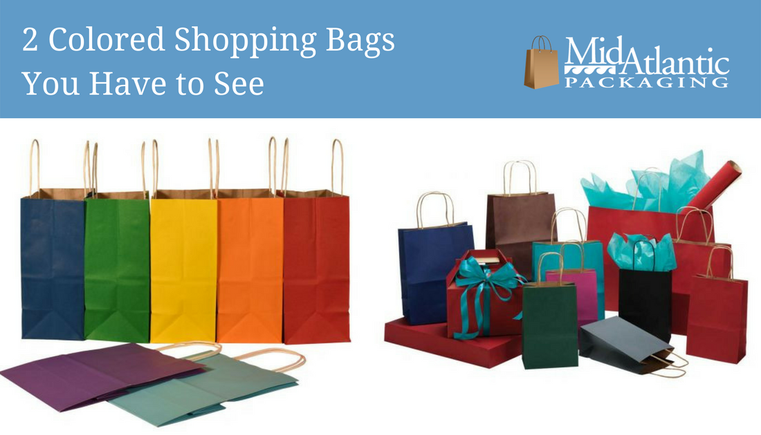2 Colored Shopping Bags You Have to See - Mid Atlantic Packaging